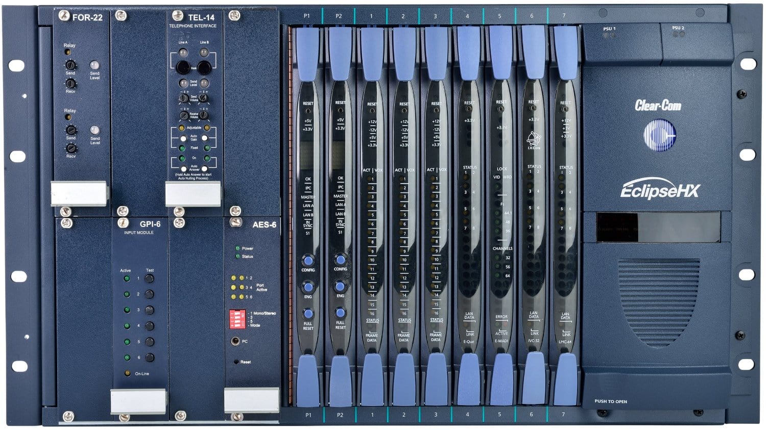 Clear-Com Eclipse HX-MEDIAN-32P Intercom Frame with 32 Ports – W&L Sound Consulting