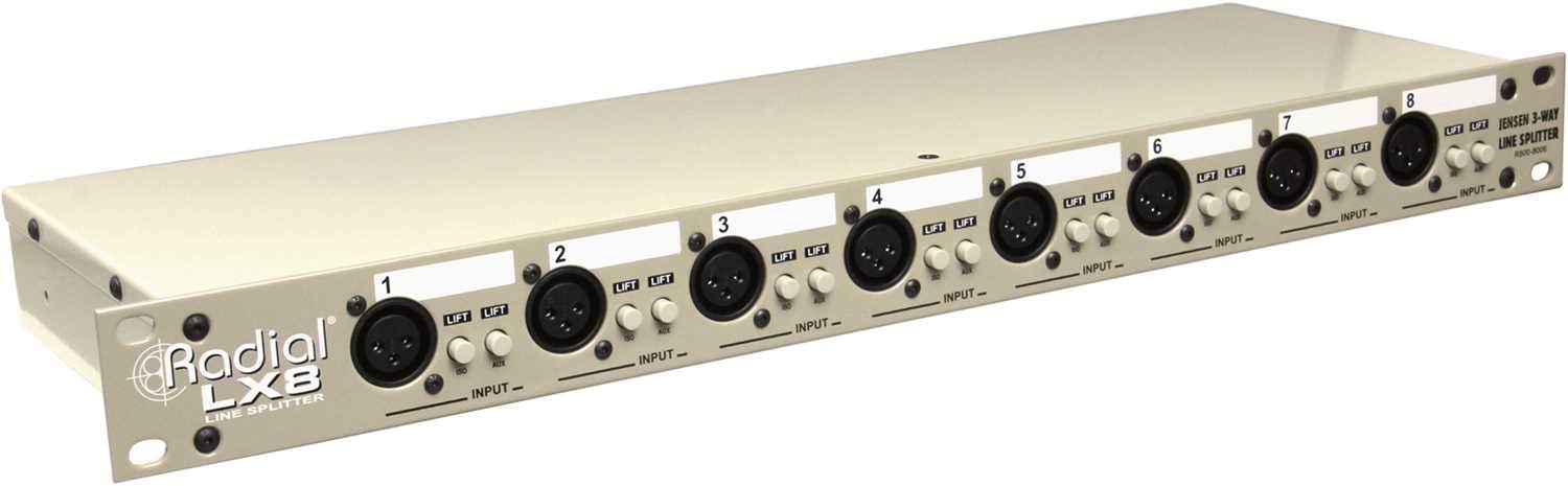 Radial LX8 8 Channel Balanced Line Level Splitter – W&L Sound Consulting